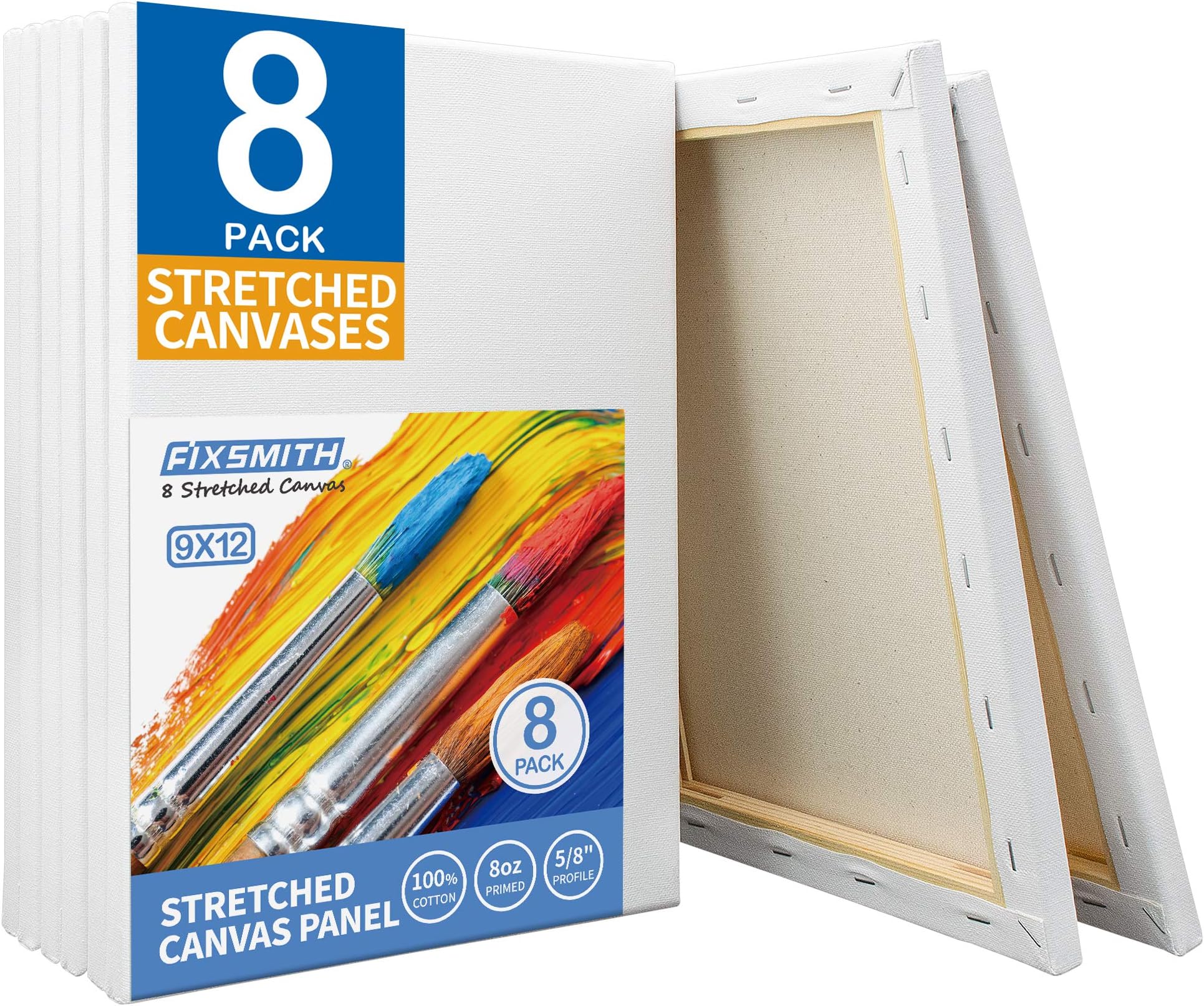 Amazon.com: 5 Pack 9”; x 12”; Canvas Panel by Creatology™