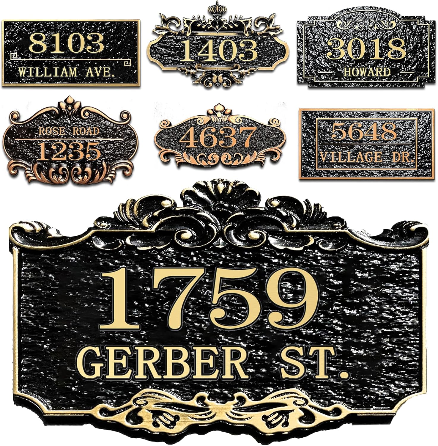 Amazon.com: Personalized House Address Plaque Custom House Number Sign ...