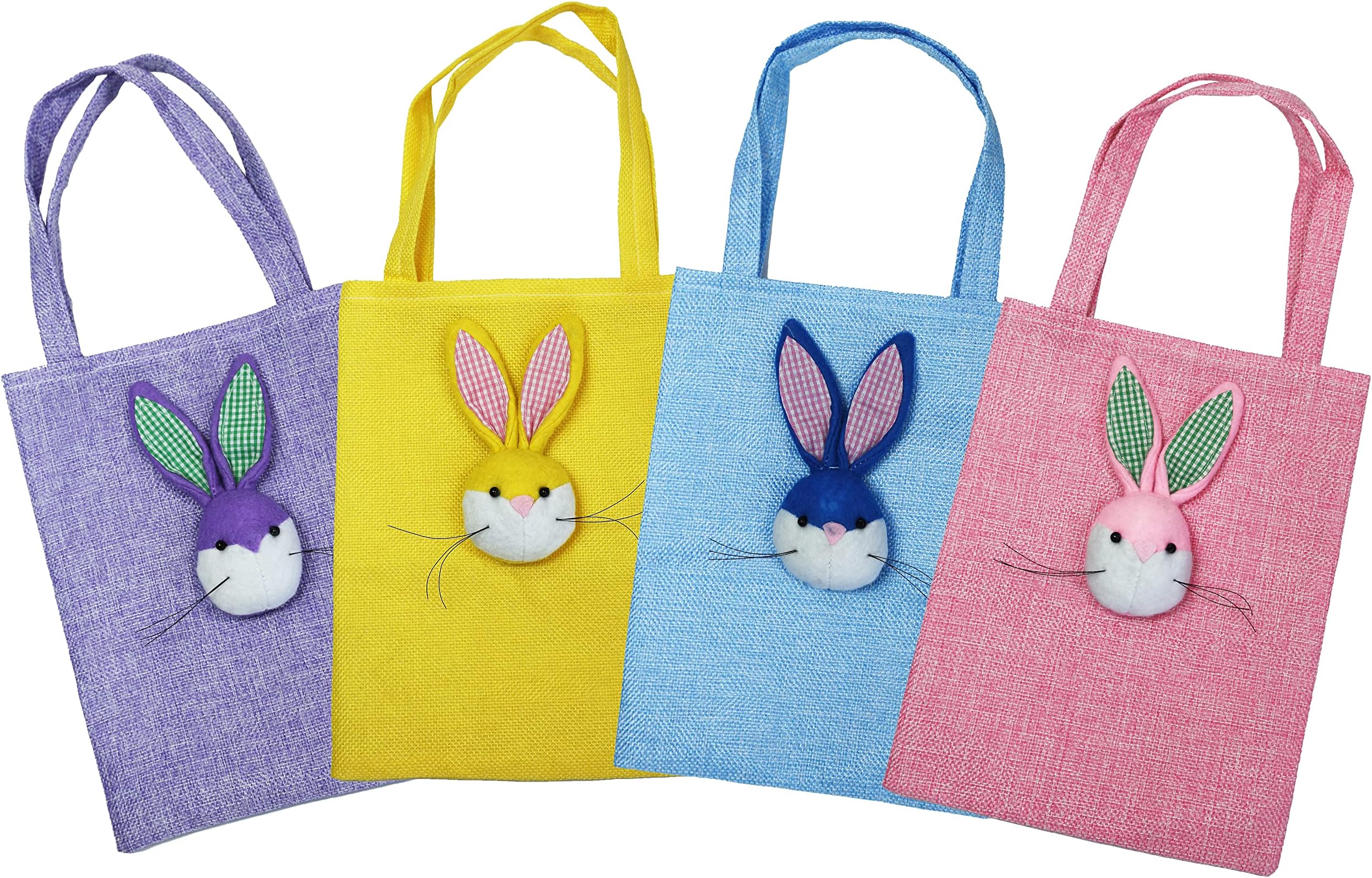 Easter Cute Bunny Candy Bags for Children. Pack of 4 (Combination B ...