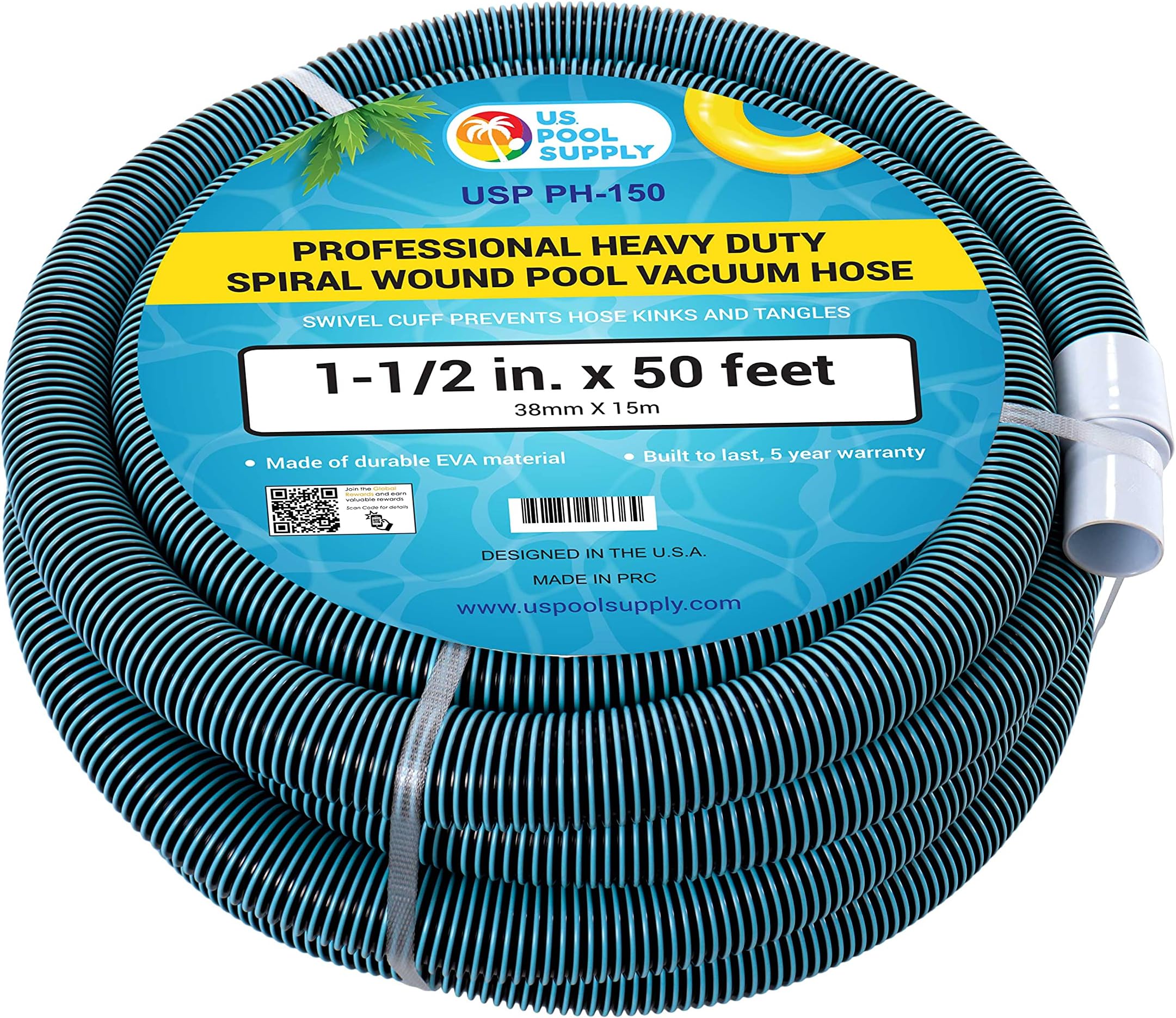 Amazon.com: U.S. Pool Supply 1-1/2" x 30 Foot Professional Heavy Duty ...