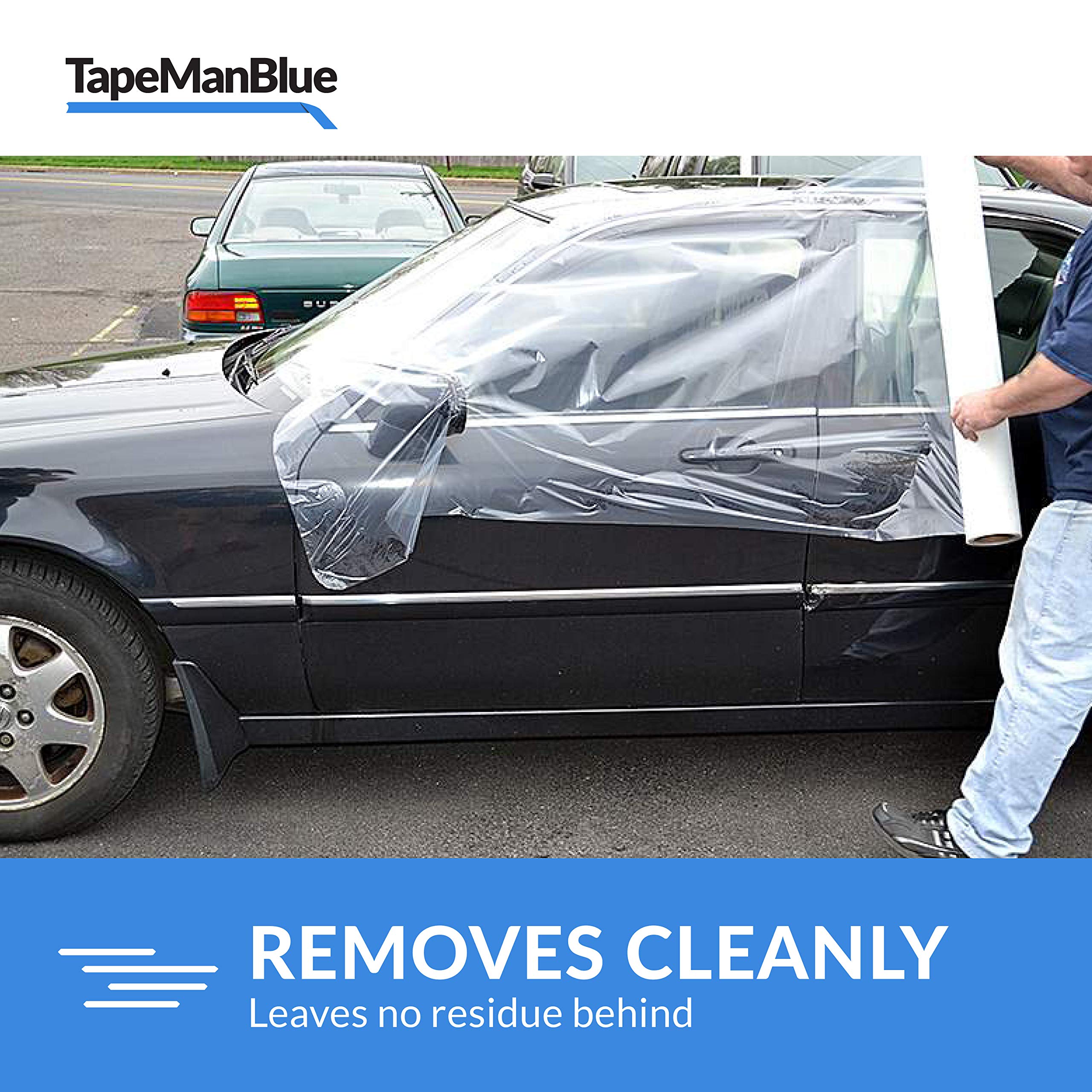 Crash Wrap, 36 inch x 100 feet, Clear Collision Wrap for Damaged Vehicles & Car Windows, Removes ...