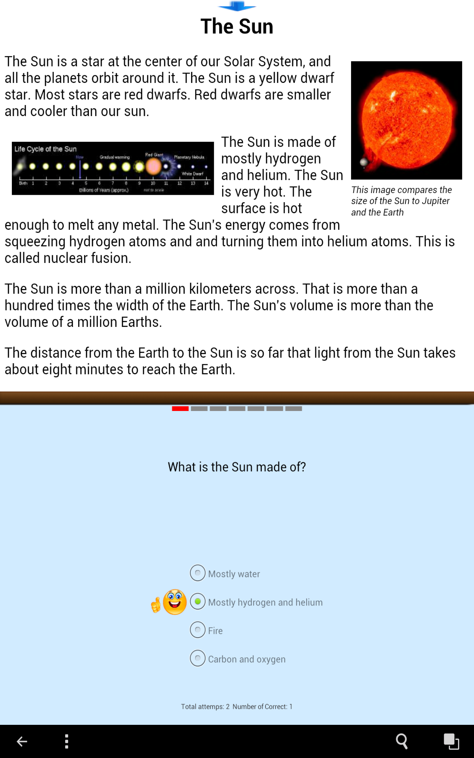 Solar System Reading Comprehension - App on Amazon Appstore
