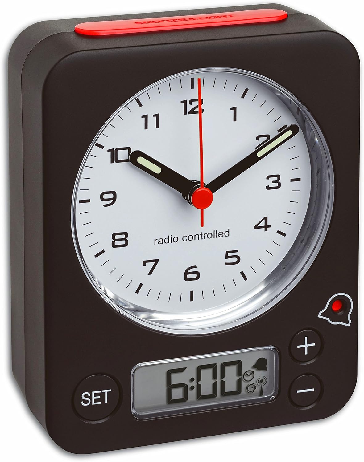 Amazon.de: TFA Dostmann Combo Funkwecker, 60.1511.01.05, Analoge ...