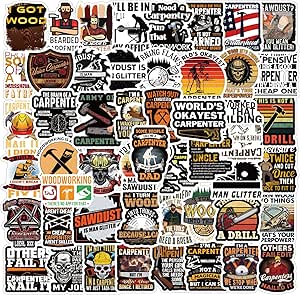Amazon.com: 63Pcs Carpenter Stickers Pack, Cool Vinyl Waterproof ...