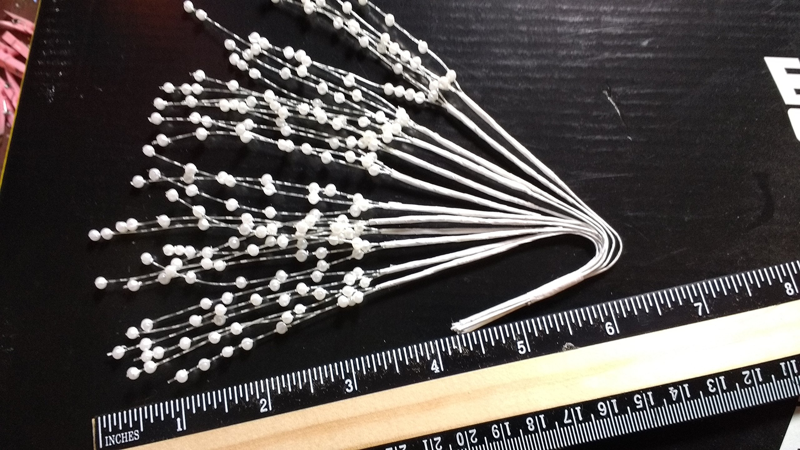 Amazon.com: Pearl Sprays, White, 3mm., 72 Stems per Purchase. : Arts ...