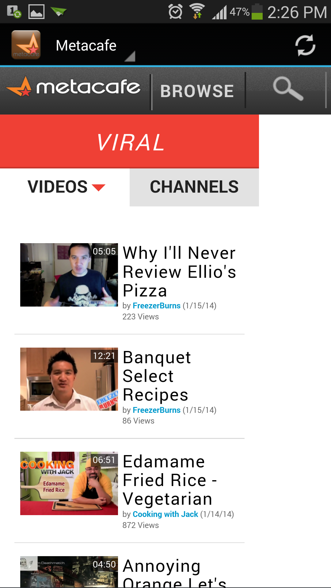 Metacafe Streamer: app su Amazon Appstore