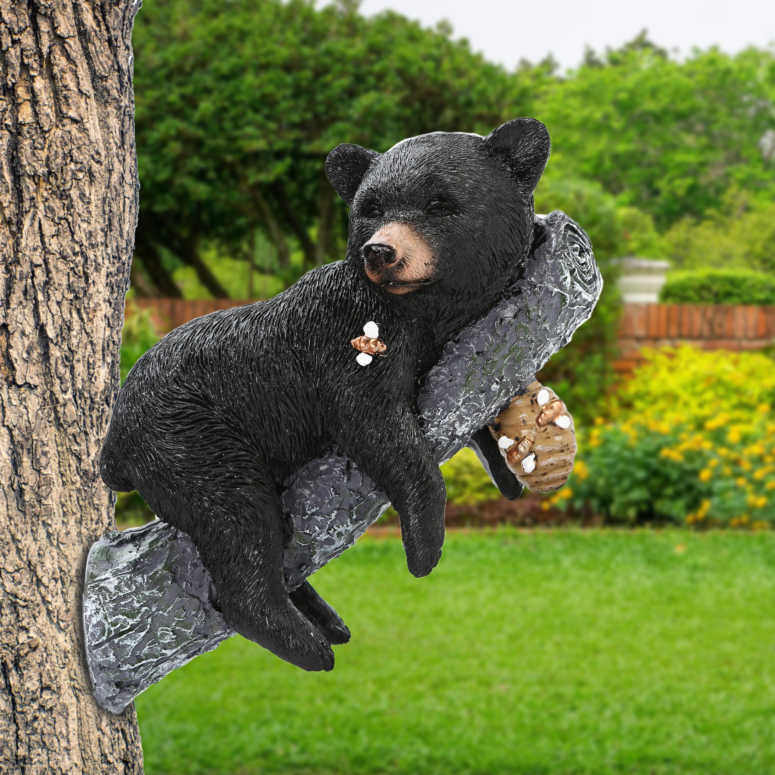 Snapklik.com : Outdoor Black Bear Decor - Cub Napping & Hanging Out ...
