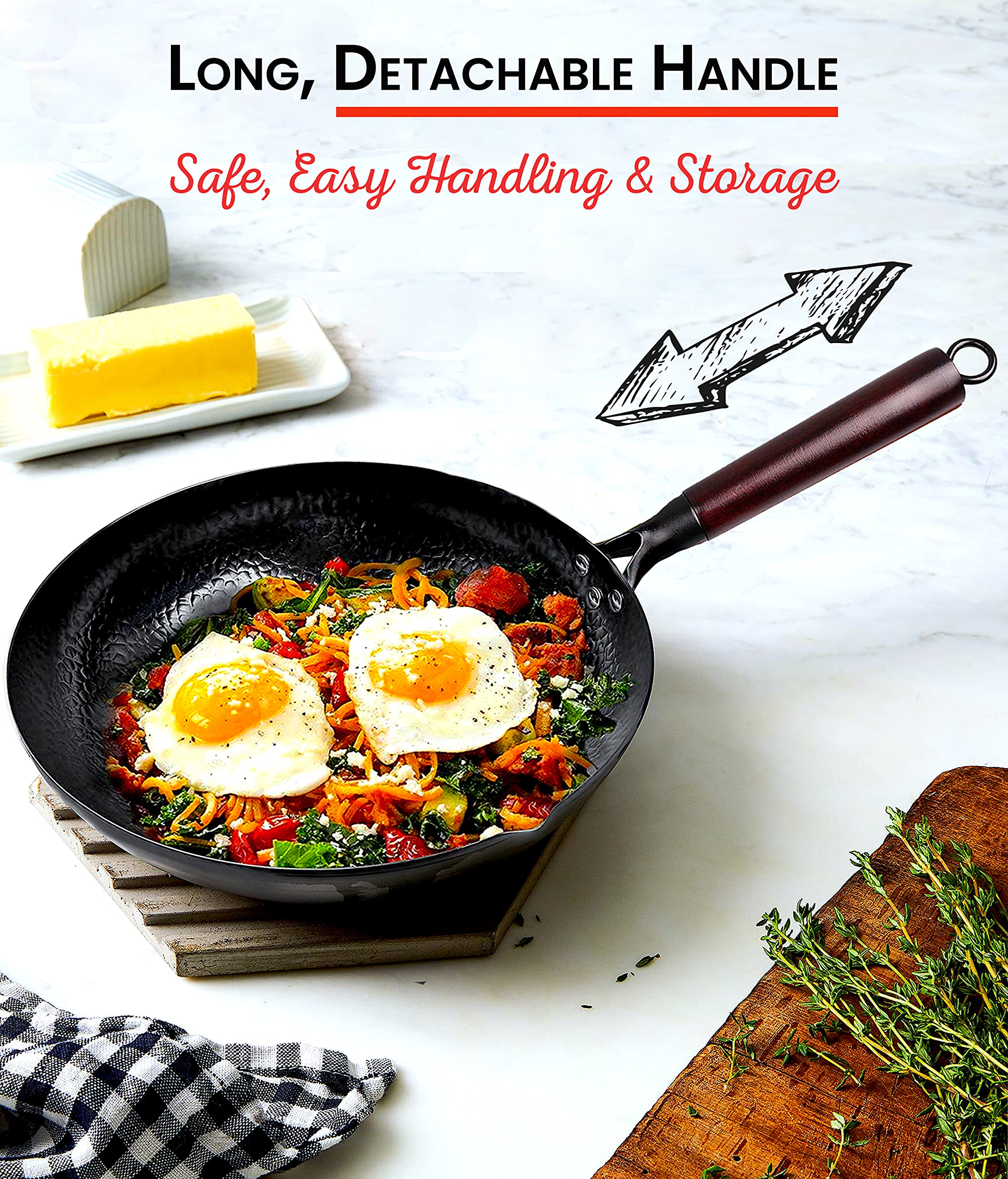 Gold Dragon Heritage Edition Carbon Steel Wok Pan with Lid | 12.5 ...