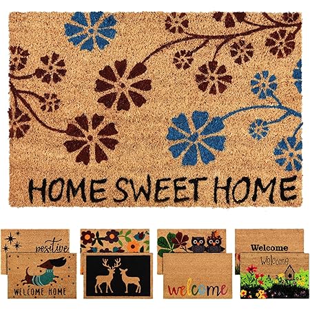 ZENQA Coir Door Mats Outdoor Indoor | Front Door Heavy Duty Doormat ...
