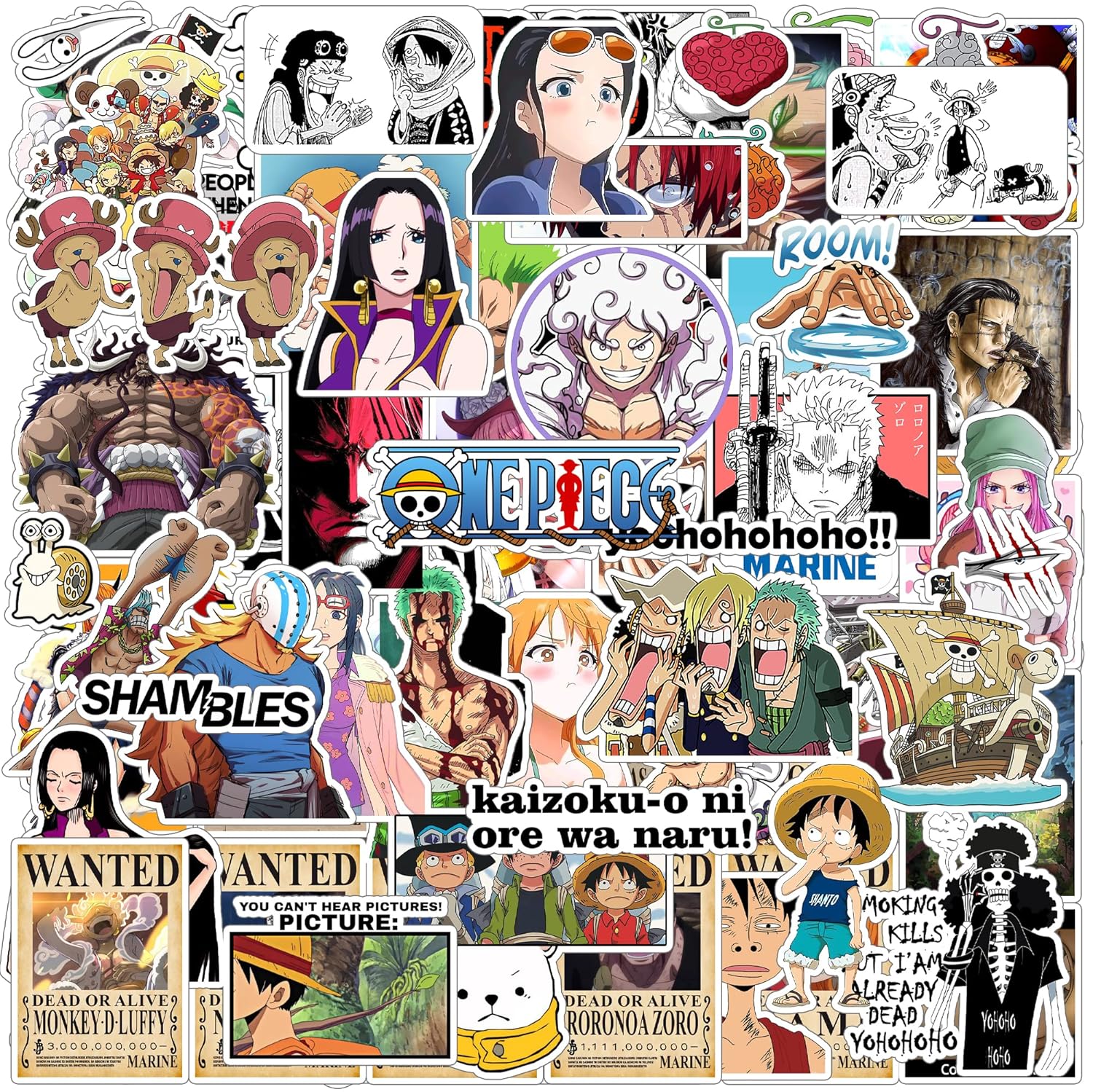 Thepaper9store Vinyl Pack of 85+ One Piece Stickers for Laptop, Phone ...