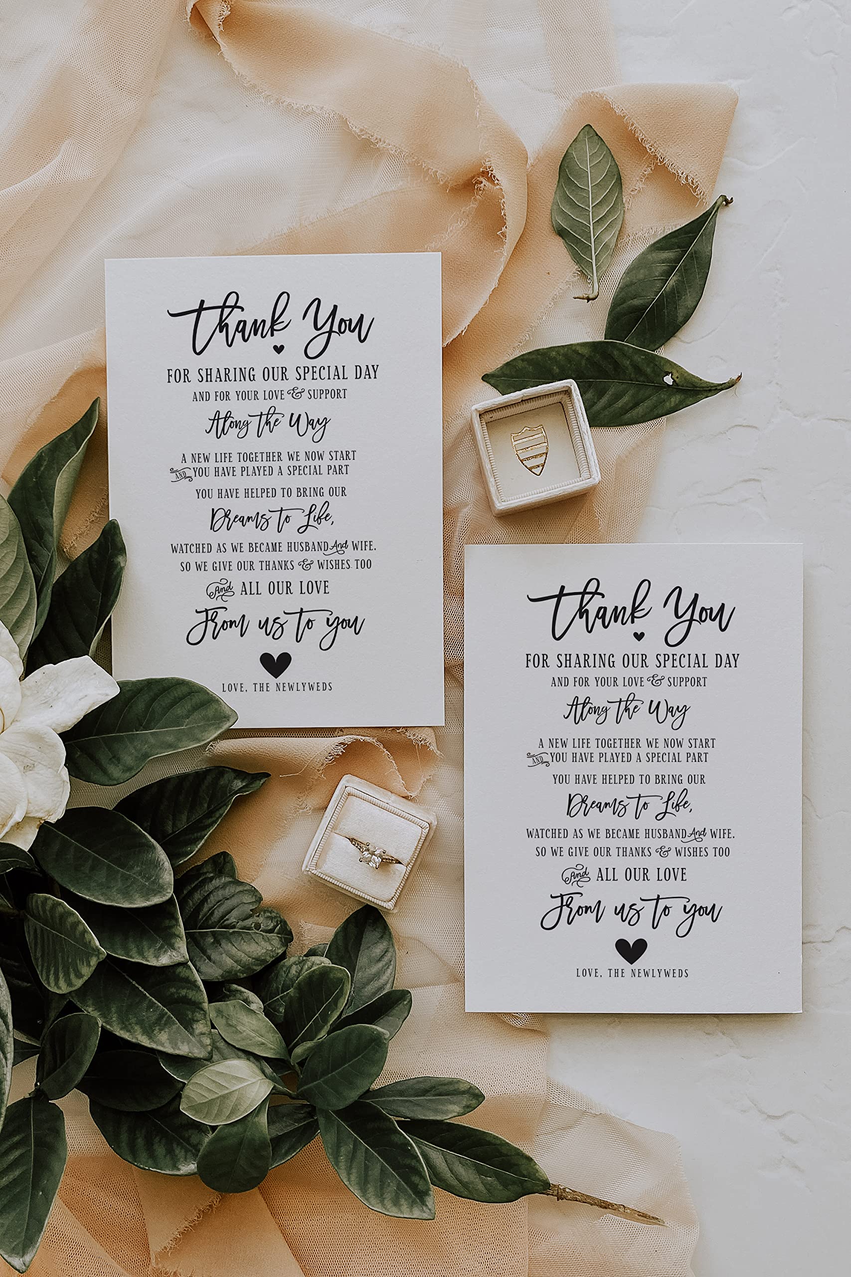 Tarjeta De Agradecimiento Vintage Una Boda Original
