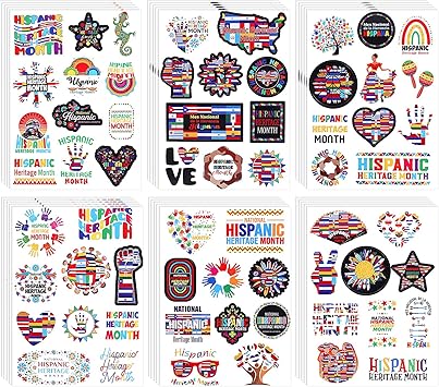 Amazon.com: Fuyoooo 30 Sheets Hispanic Heritage Month Stickers Funny ...