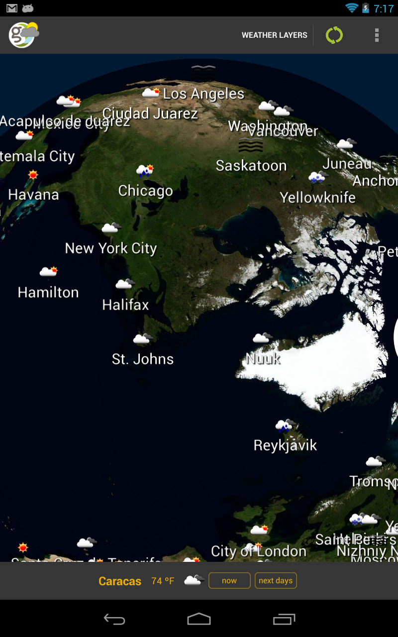 Open Weather Map 3d globe - App on the Amazon Appstore