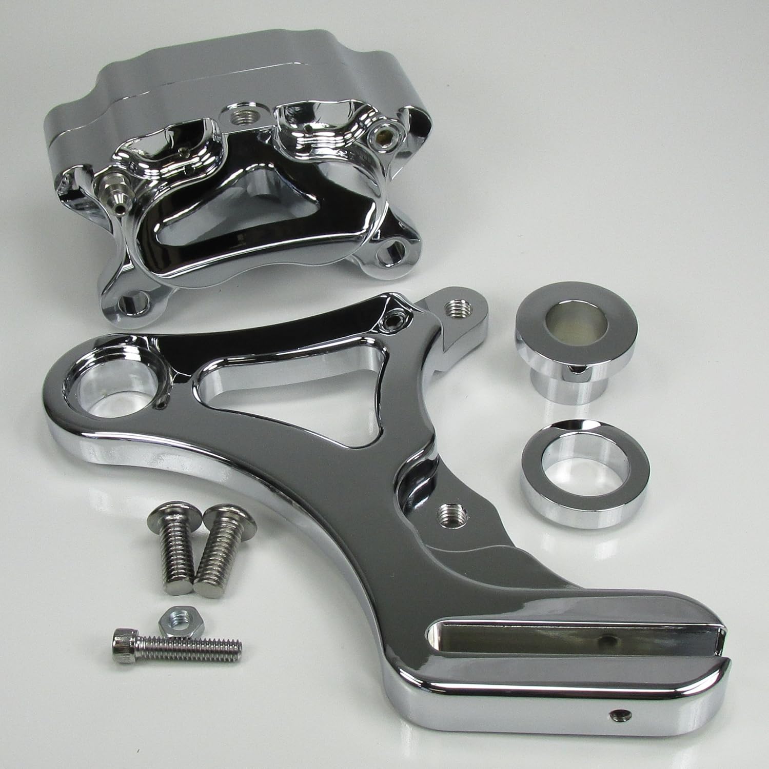 Amazon.com: Chrome Ultima REAR Brake Caliper Mount for 1987-1999 Harley ...