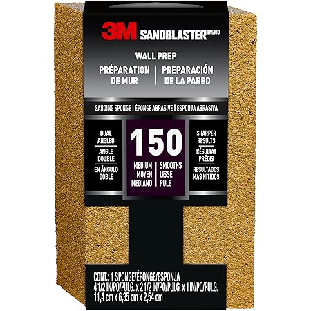Amazon.com: 3M 9562 Sandblaster Dual Angle Sanding Sponge, 150-Grit ...