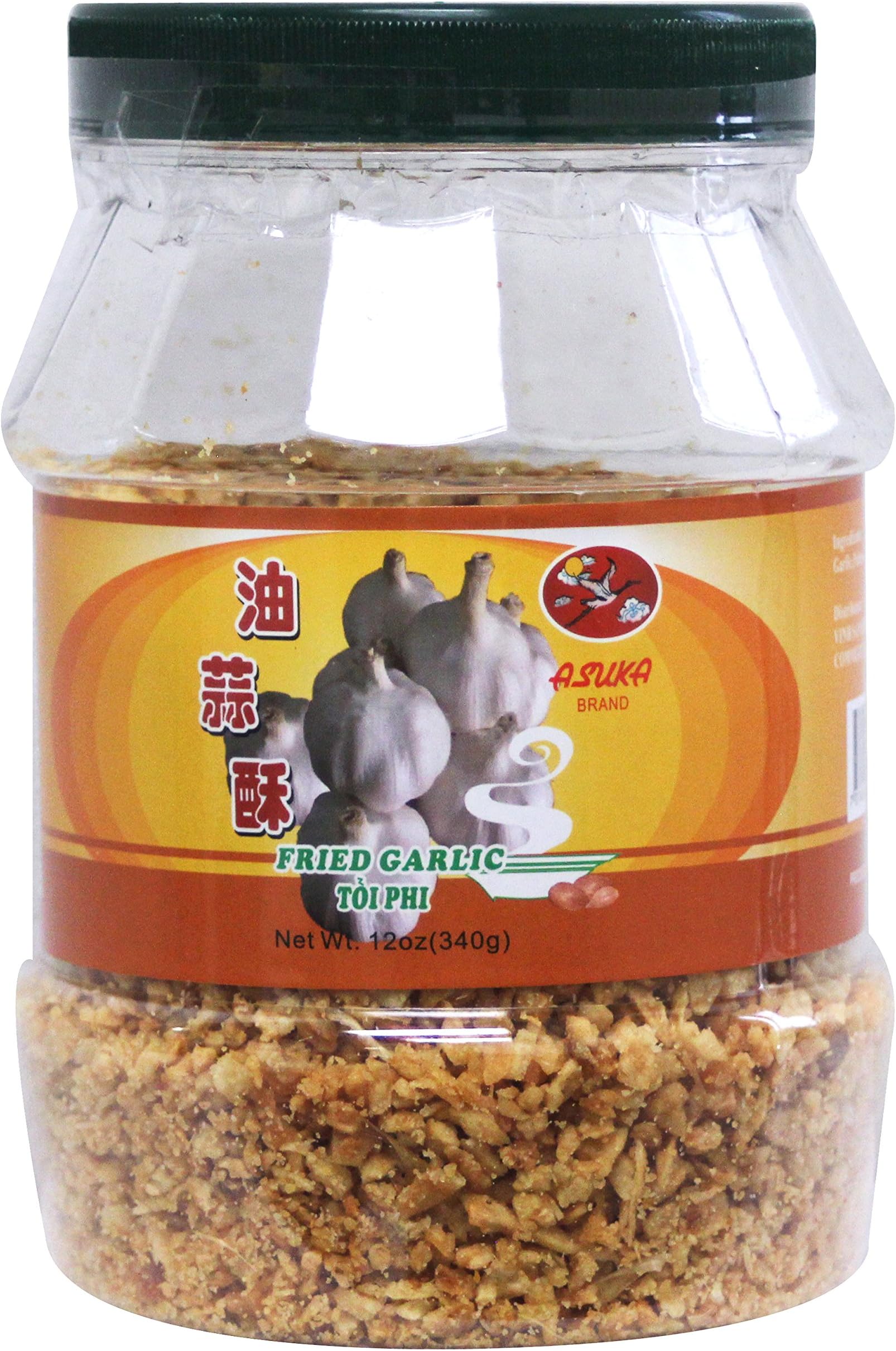 Amazon.com : Asuka Fried Garlic 12oz (340g) Plastic Jar Crispy Chinese ...