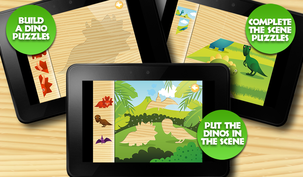 Dino Puzzle - fun dinosaur games for toddlers, preschool and kids - App ...