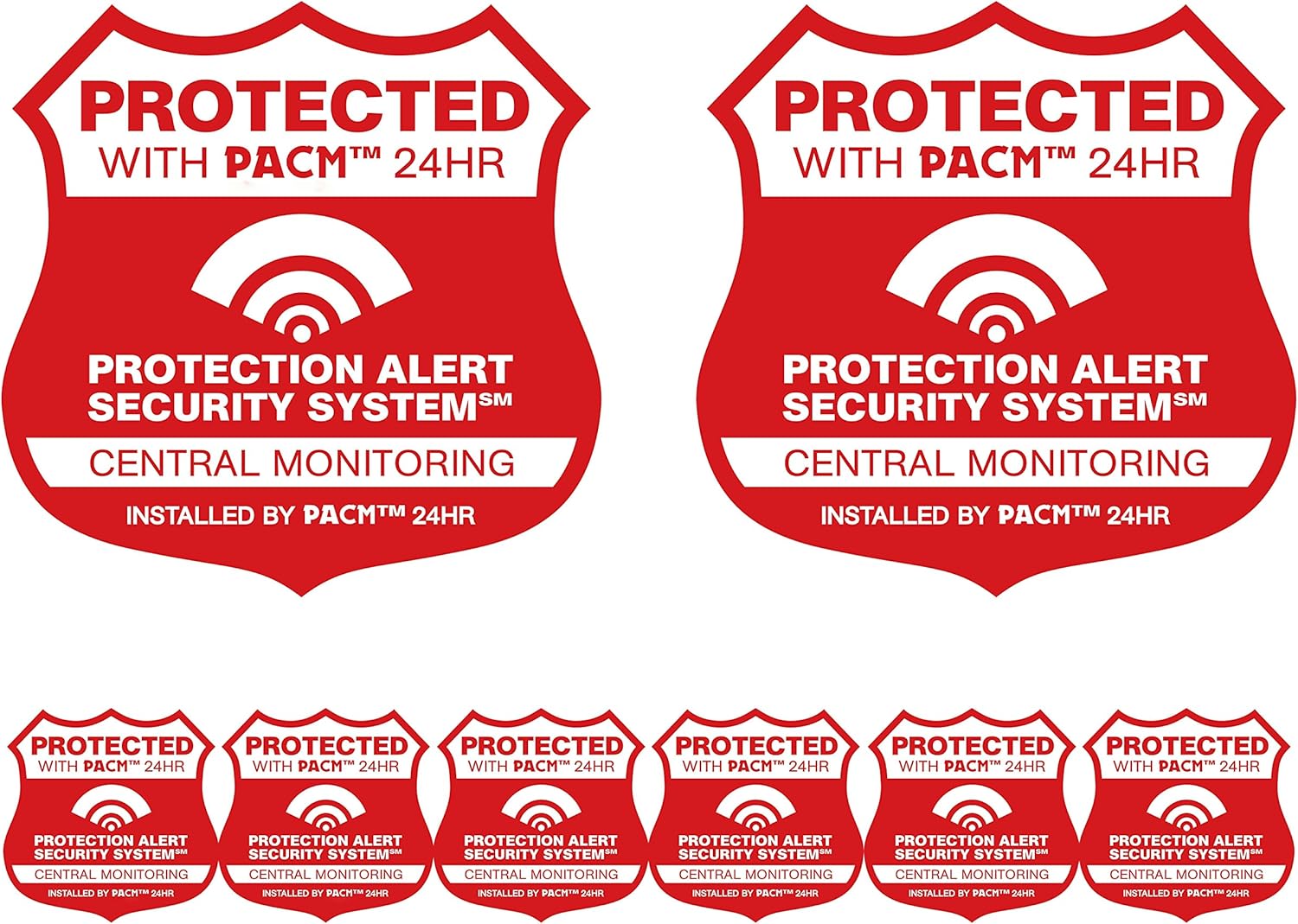 Amazon.com : 2 Home security alarm system signs with 6 matching ...