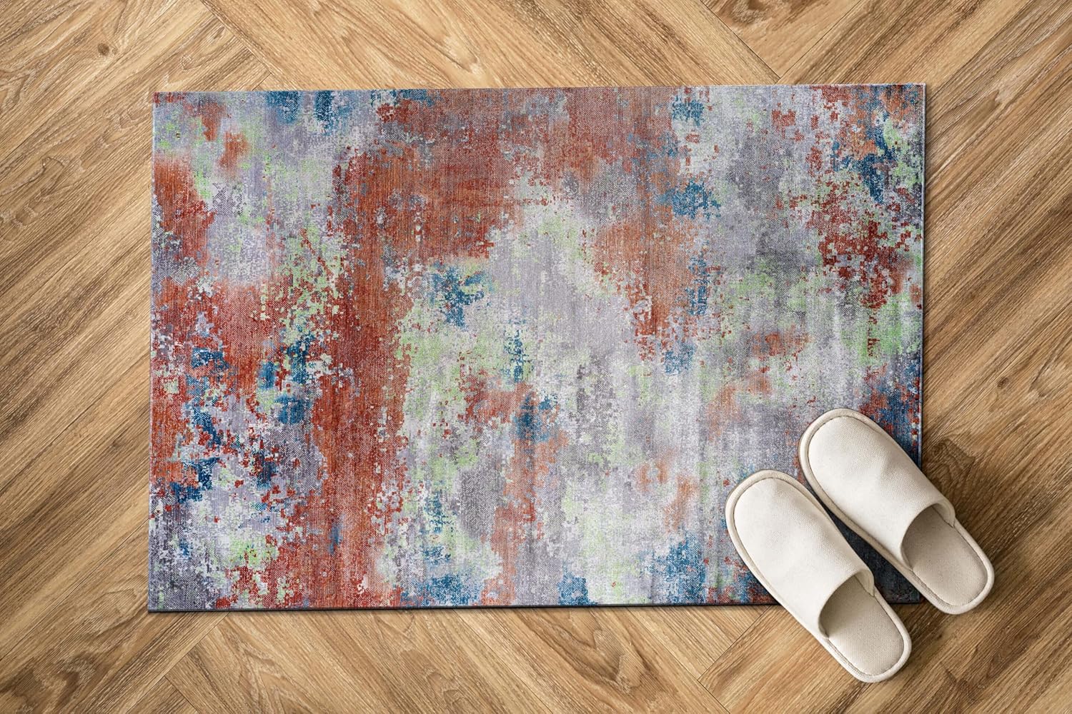 Amazon.com: Luul Home Non Slip Rugs 2x3 Modern Abstract Easy Silk ...