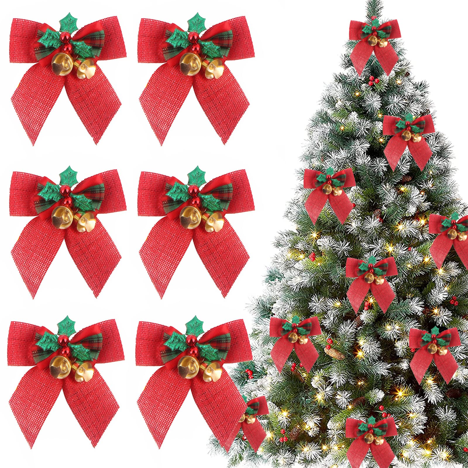 Red Trees For Small Bows Red Bows Christmas Decorations 3.5" Small