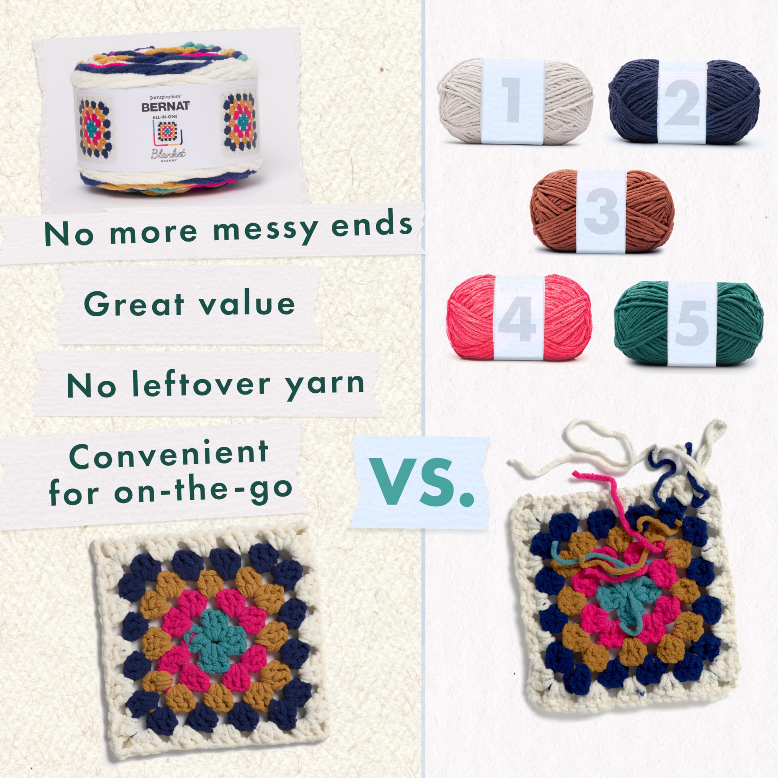 Snapklik.com : Blanket Granny Square Asphalt Yarn - 2 Pack Of 240g / 8 ...