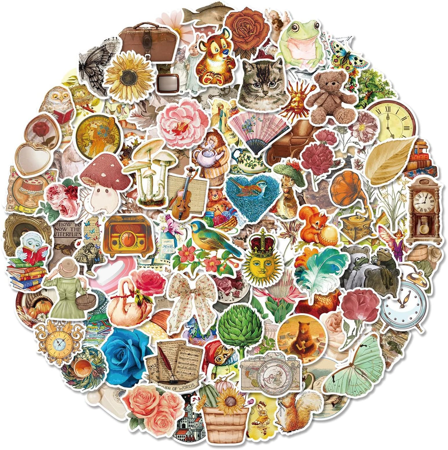 Amazon.com: Educatgame Aesthetic Boho Stickers,200Pcs Vintage Water ...