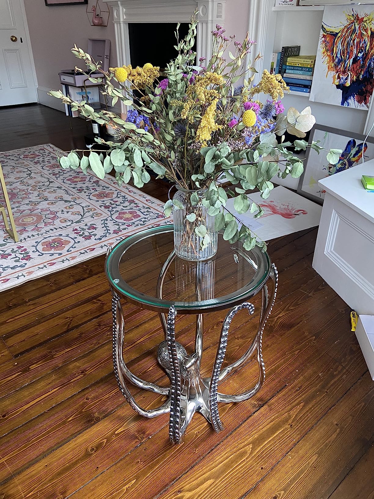 Loft1850 Octopus Side Table, Silver : Amazon.co.uk: Home & Kitchen