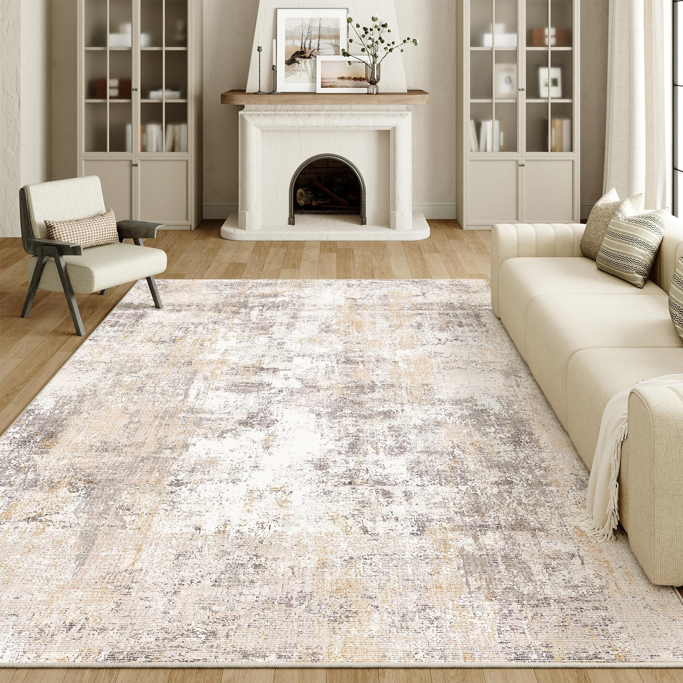 Amazon.com: Rugs.com Oregon Collection Rug – 7' x 10' Ivory Low-Pile ...