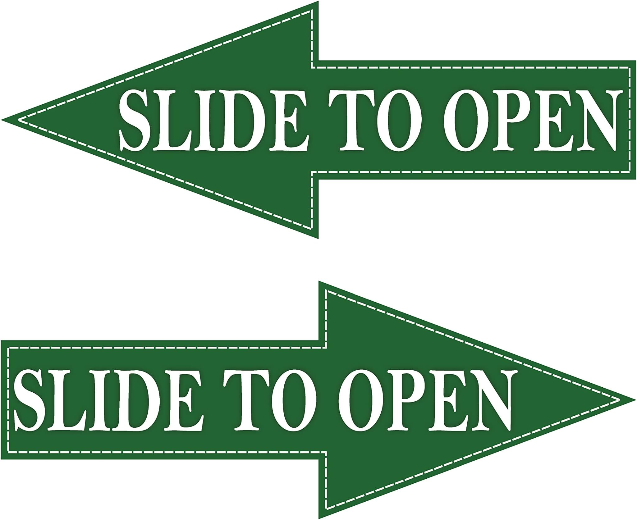 Good Print Zone ; Slide To Open Door Sticker Size 3"X 8" inch PVC Viny ...