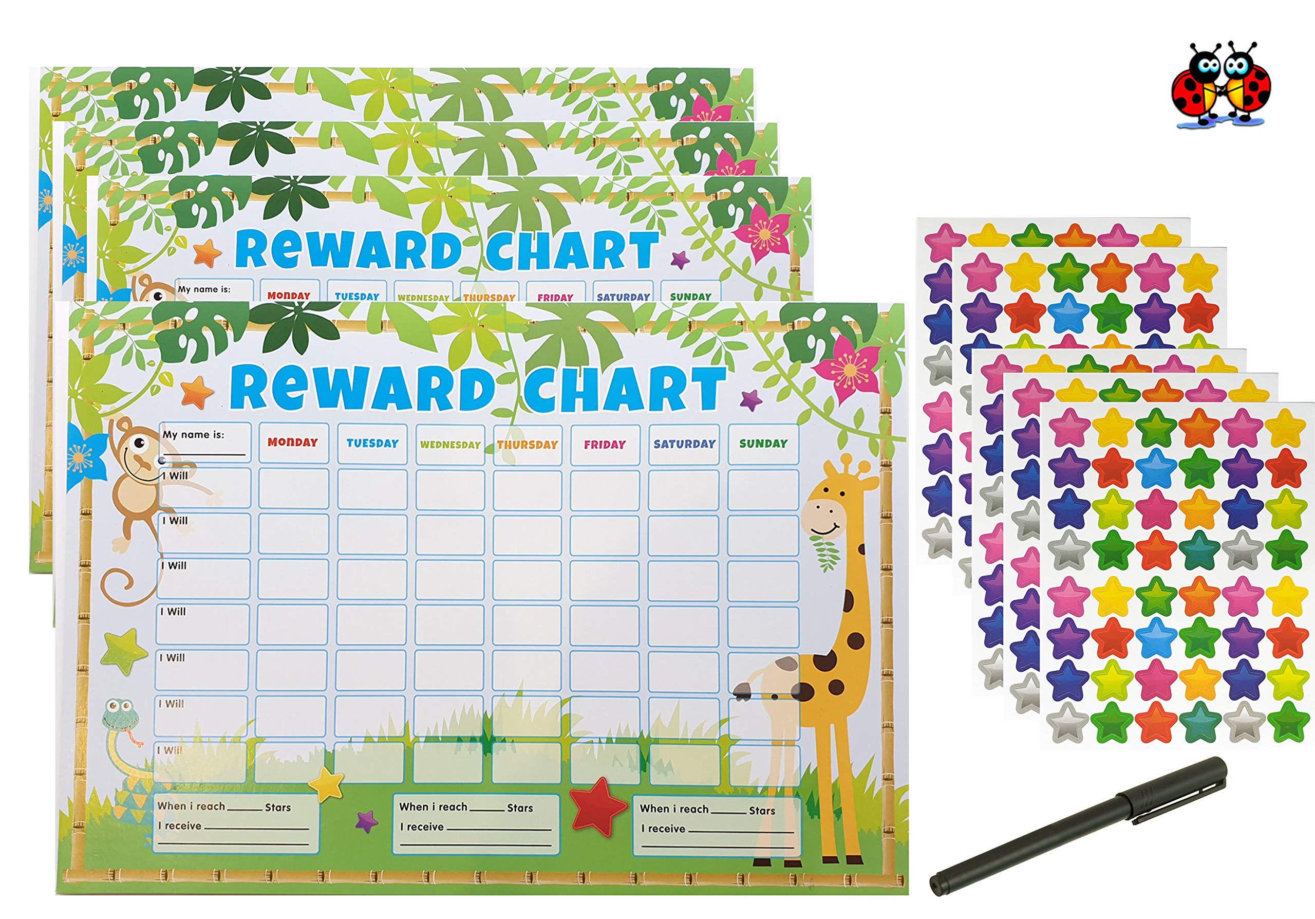 Buy Childrens Reward Charts for Children Behaviour Chart for Children ...