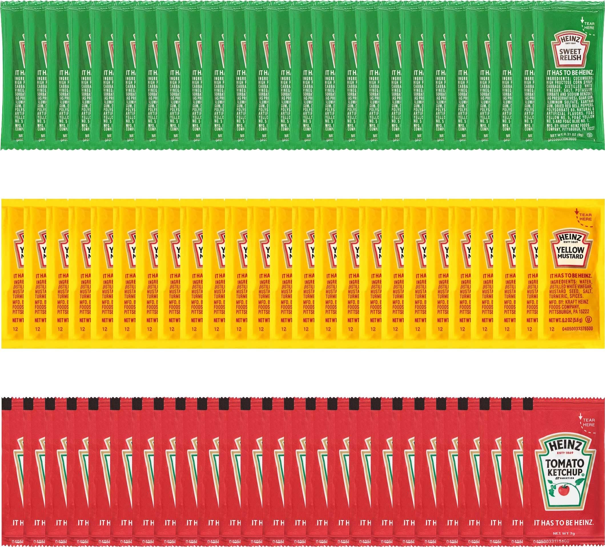 Amazon.com: Condiment Packets On the Go, Ketchup, Mustard, Relish, 25 ...