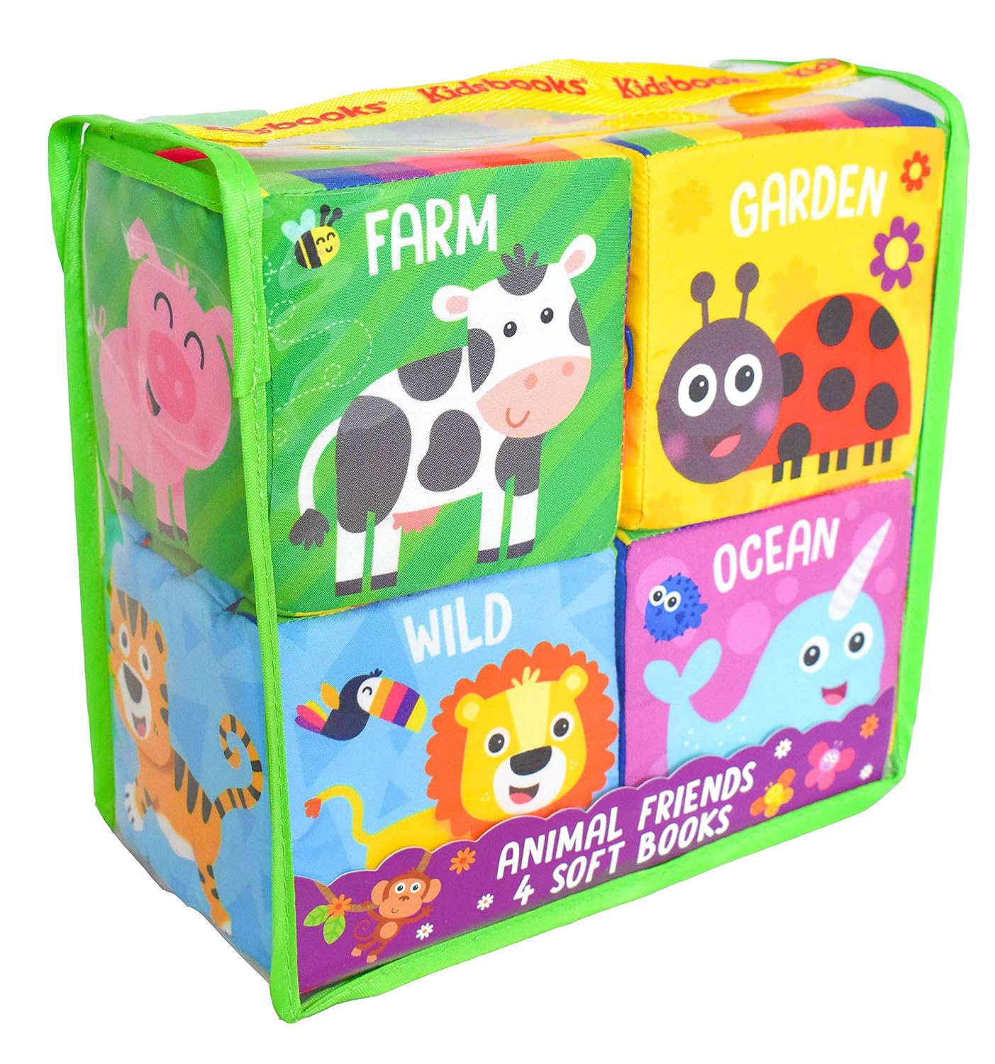 Animal Friends: 4 Soft Cloth Books-This Charming Set of Four Adorable ...