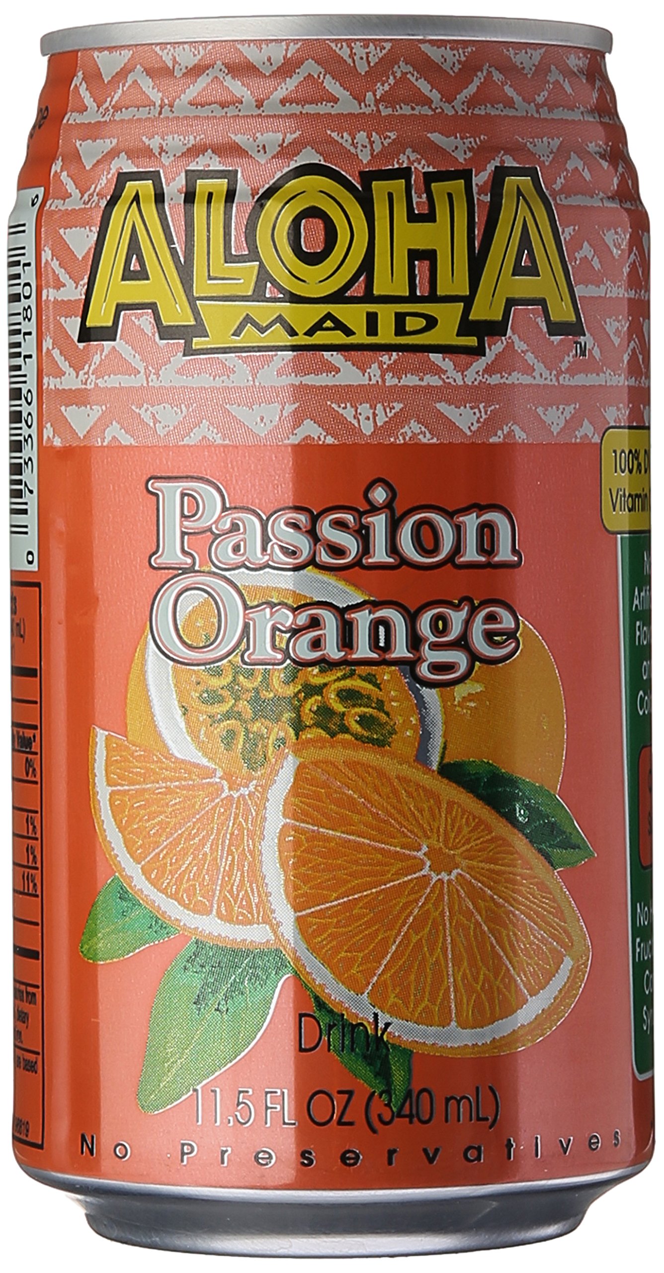 Amazon.com : ALOHA MAID Passion Orange Juice, 11.5 FZ : Fruit Juices ...