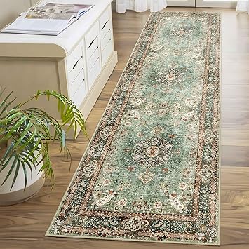 Amazon.com: Castage Washable Runner Rug 2x8,Green Rug Runners Non Slip ...