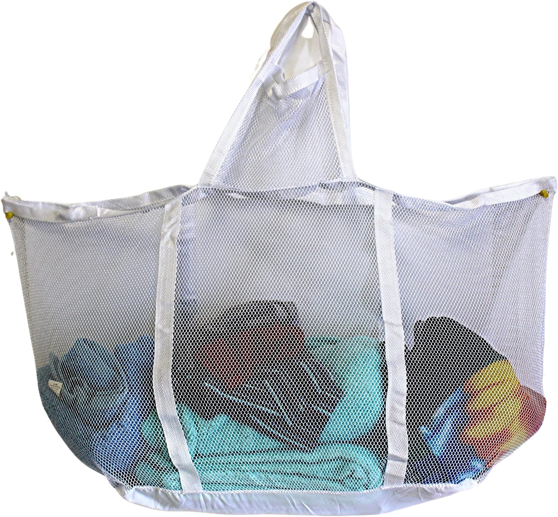 Amazon.com: Large Soft Nylon Mesh Laundry Basket with Handles Portable ...