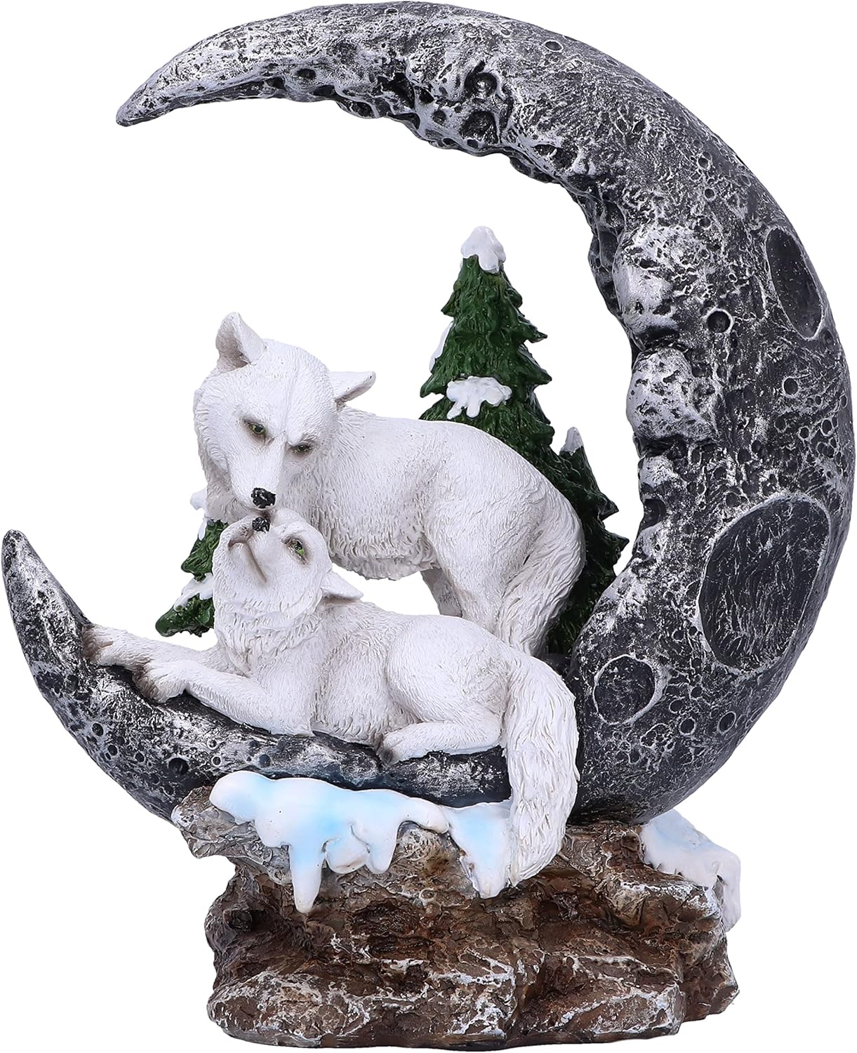 Nemesis Now Lunar Companions Figurine 19.3cm, Wolf and Moon Sculpture ...