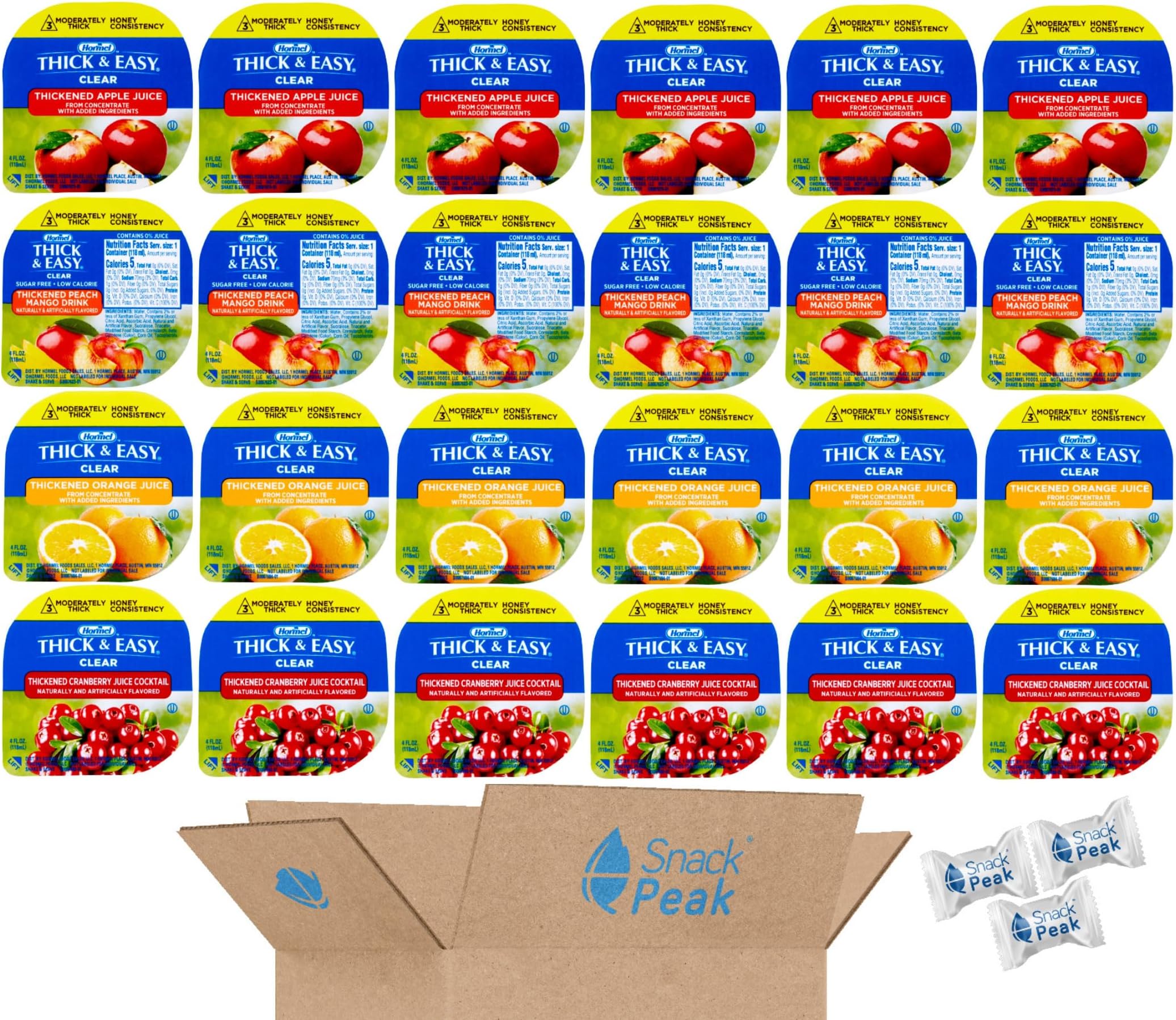 Amazon.com : Thick and Easy Thickened Juice Beverage Snack Peak Variety ...