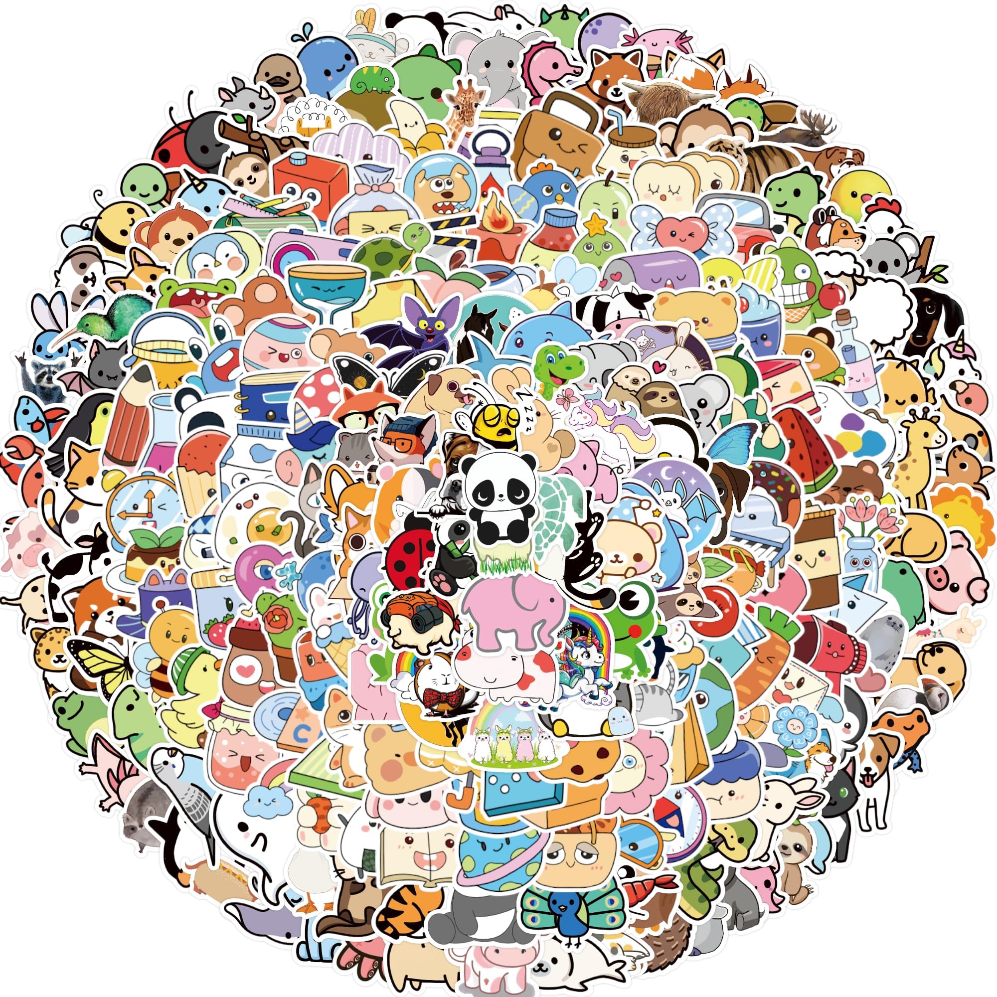 Amazon.com: 100Pcs Cute Animal Stickers for Kids, Water Bottles Phone ...