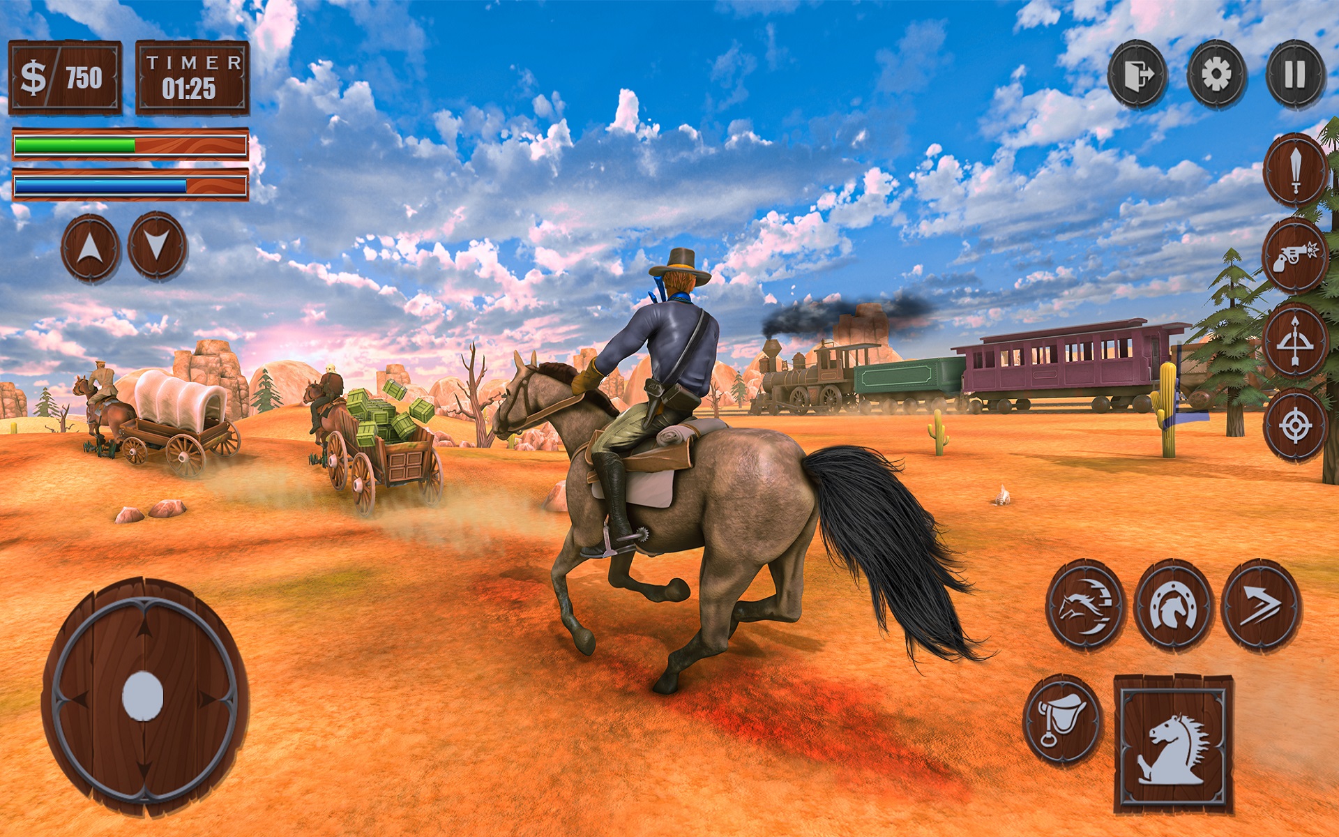 West Cowboy Outlaw Sheriff - Wild west horse riding & gunfighter games ...