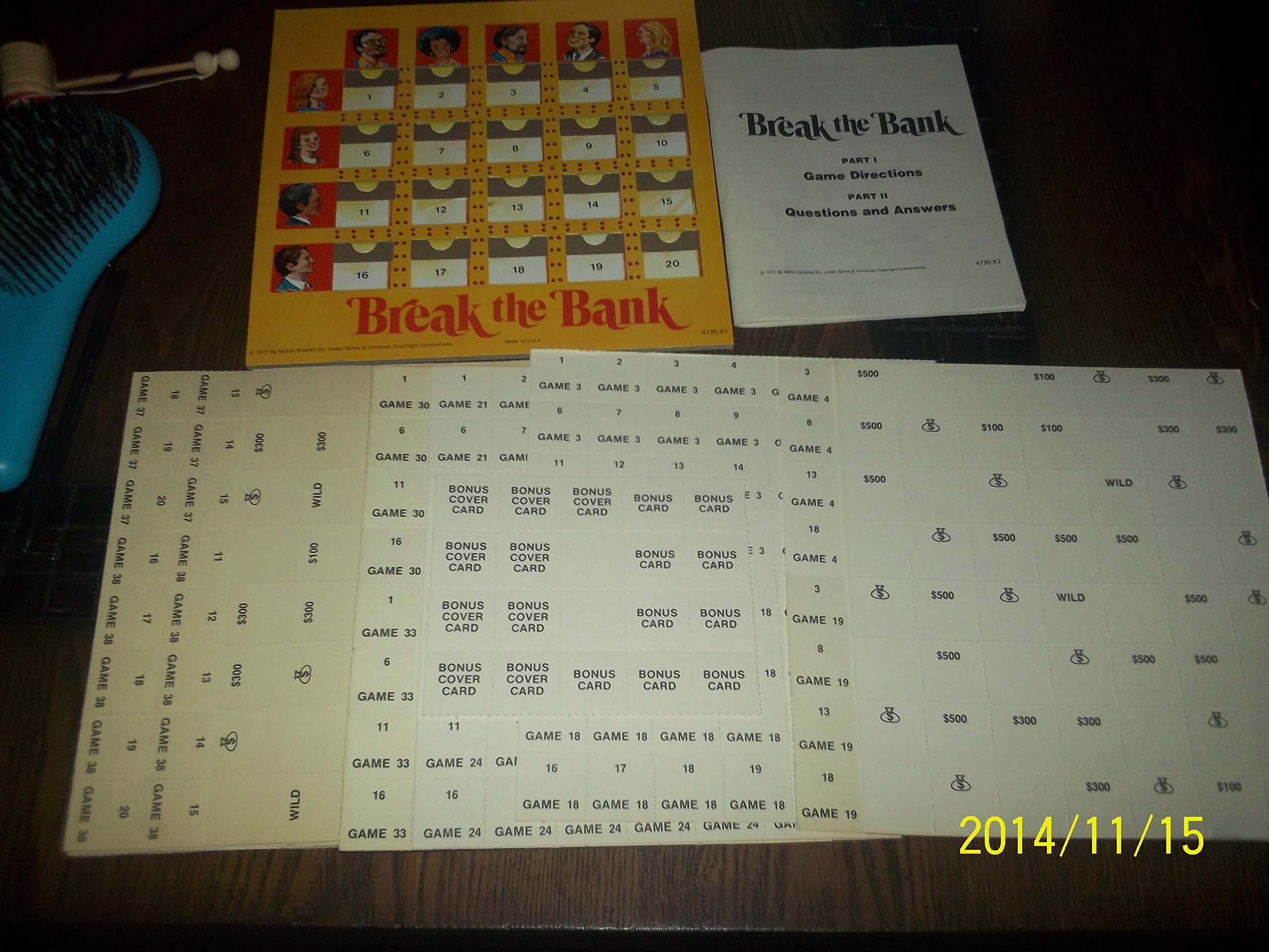 1977 Break The Bank TV Show Board Game COMPLETE and UNPUNCHED Milton ...