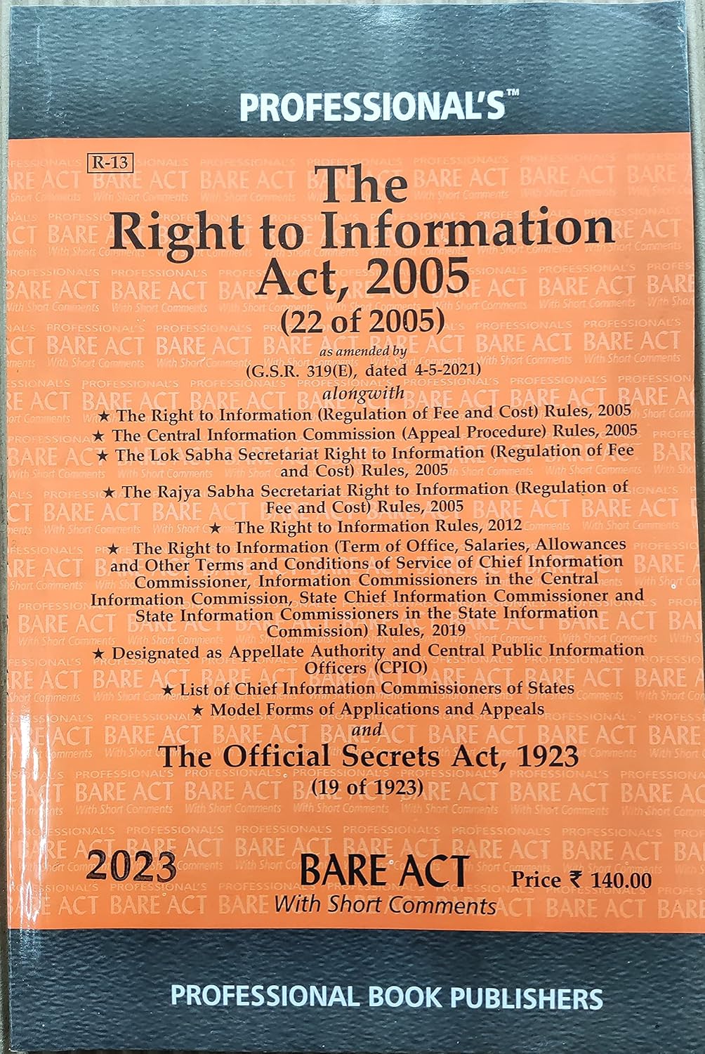 Buy Right to Information (RTI) Act, 2005 Bare Act - Latest Edition ...