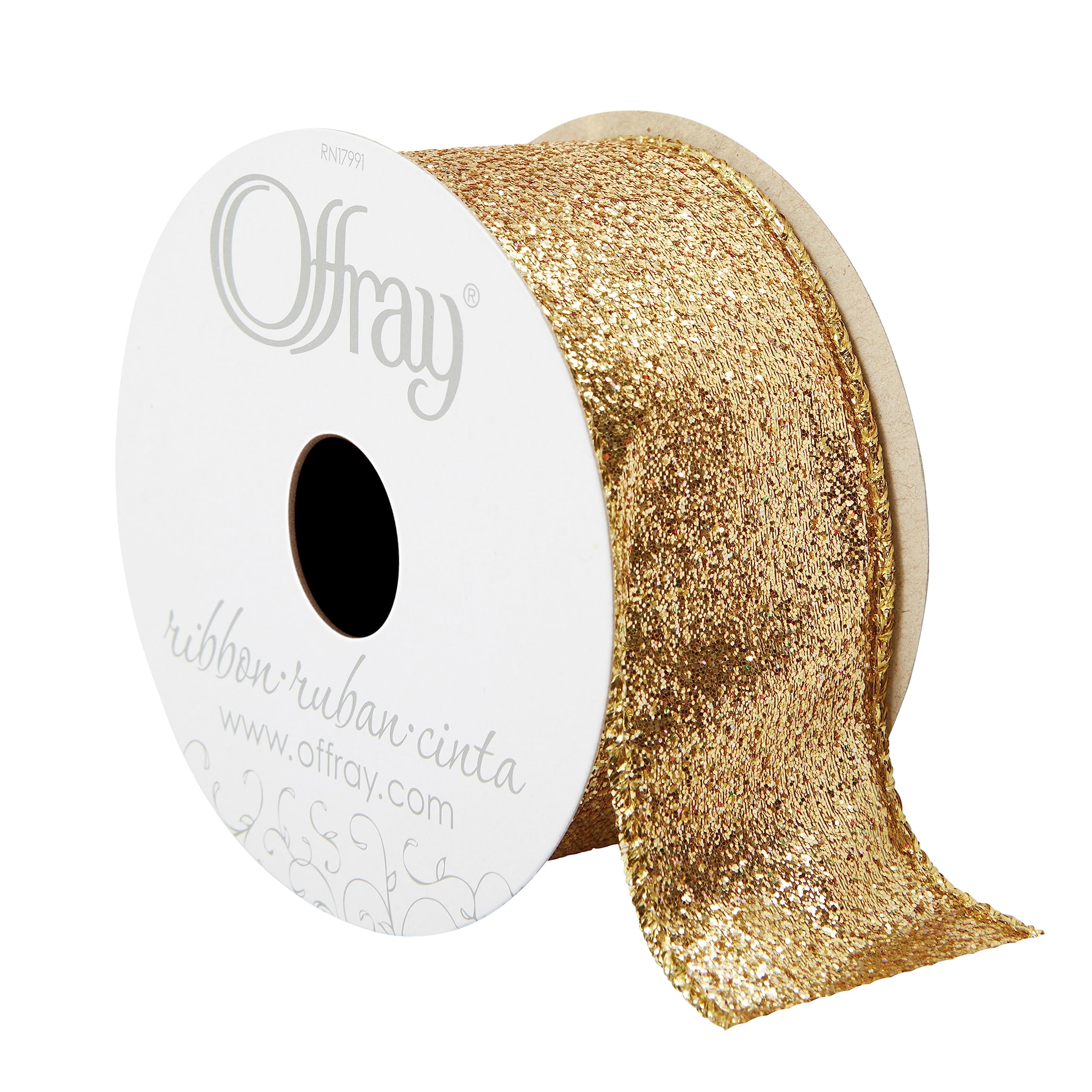 Amazon.com: Offray 155910 1.5" Wide Metallic Craft and Decorative ...