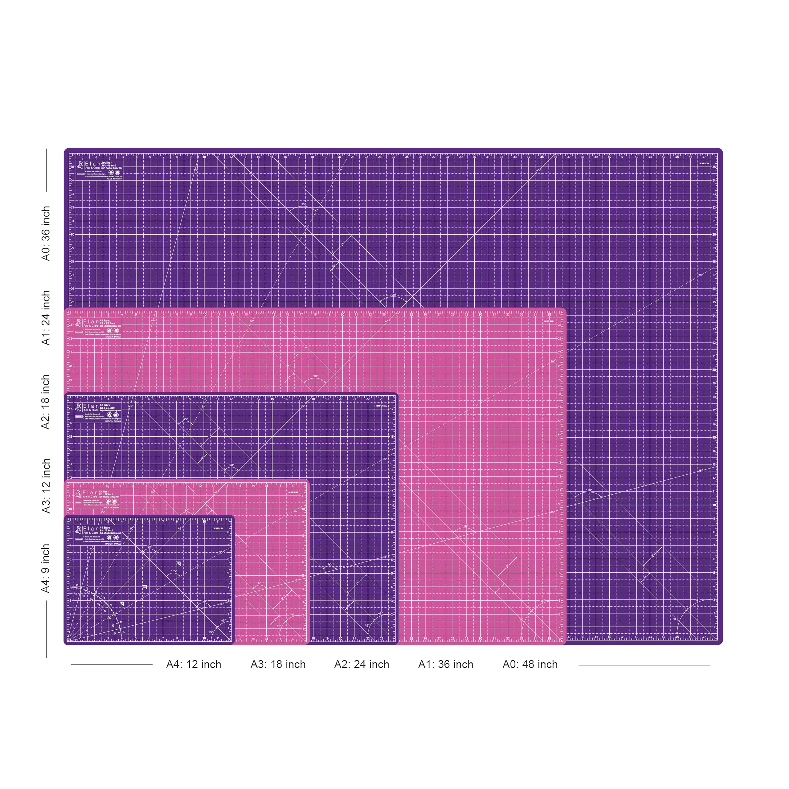Snapklik.com : Cutting Mat A4 Pink & Purple, Self Healing Cutting Mat ...