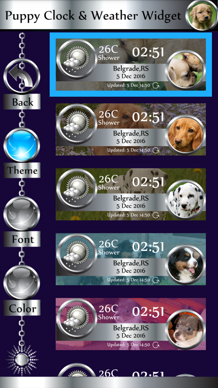 Puppy Clock & Weather Widget - App on Amazon Appstore