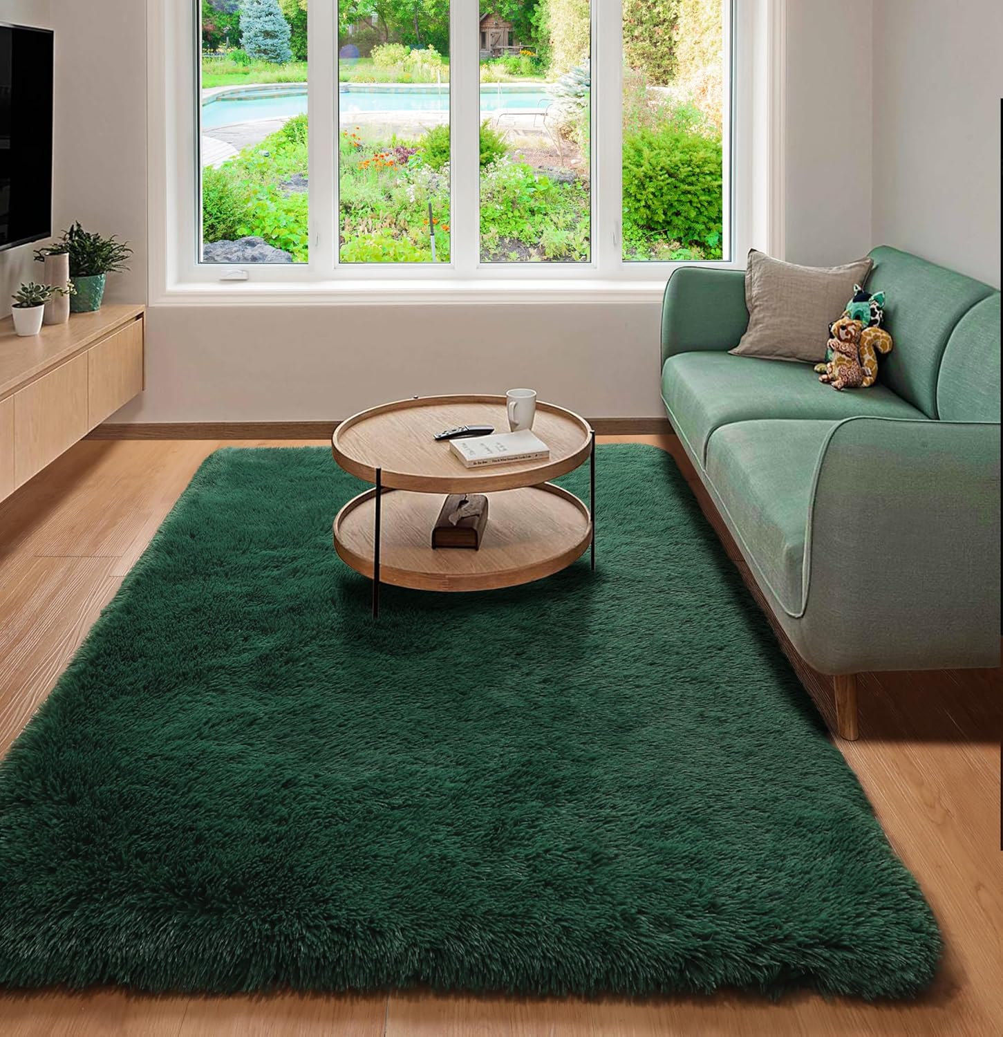 Amazon.com: ONASAR Dark Green Area Rugs for Bedroom Living Room, 4x6 ...