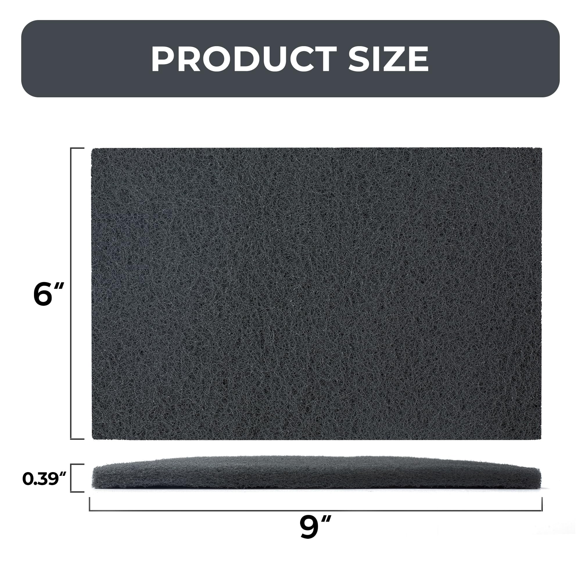 Snapklik.com : Shawya 6"x9" Gray Color Scuff Pad 10 Pcs Scuff Pads Scuffing