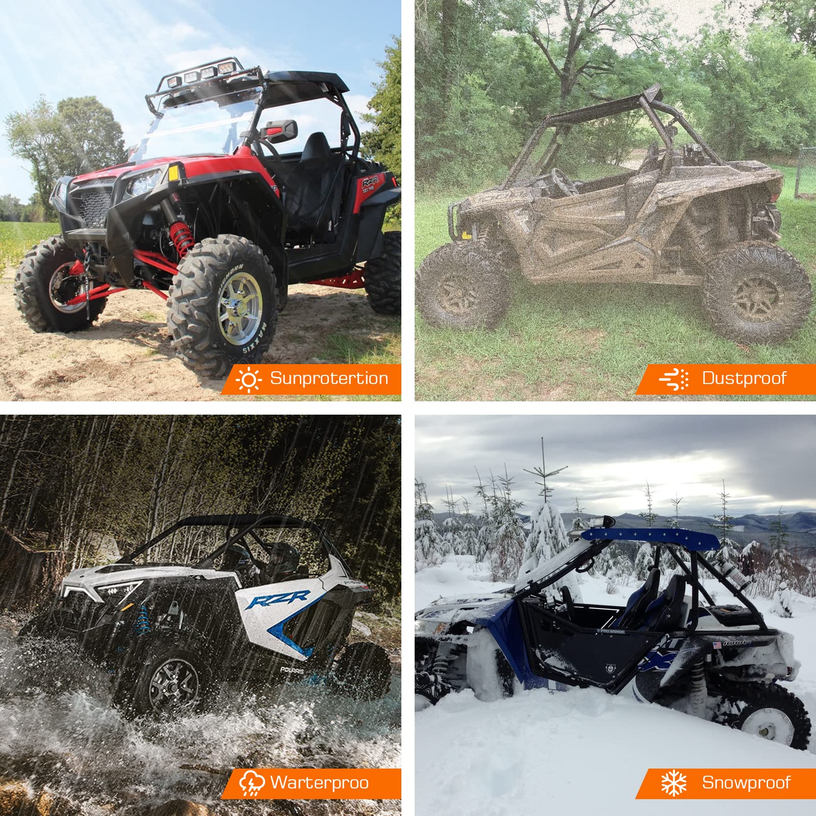 Snapklik.com : NEVERLAND UTV Cover, Storage Sun-UV Rain Snow Protector ...