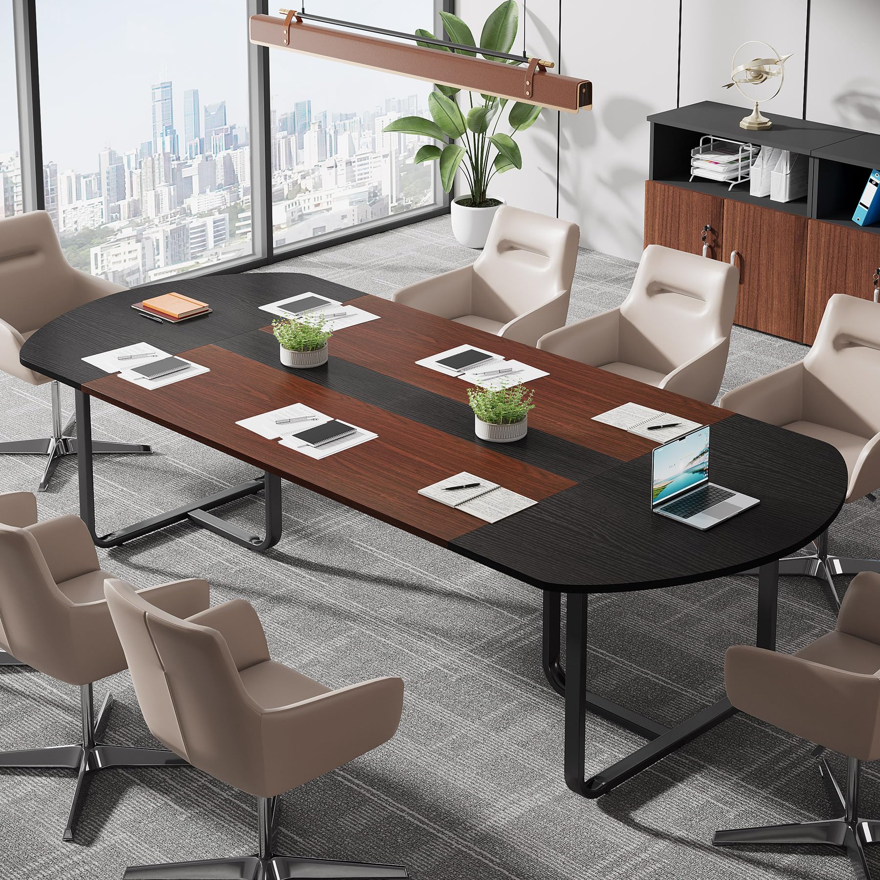 Amazon.com: Tribesigns 6FT Conference Table, Large Conference Room ...