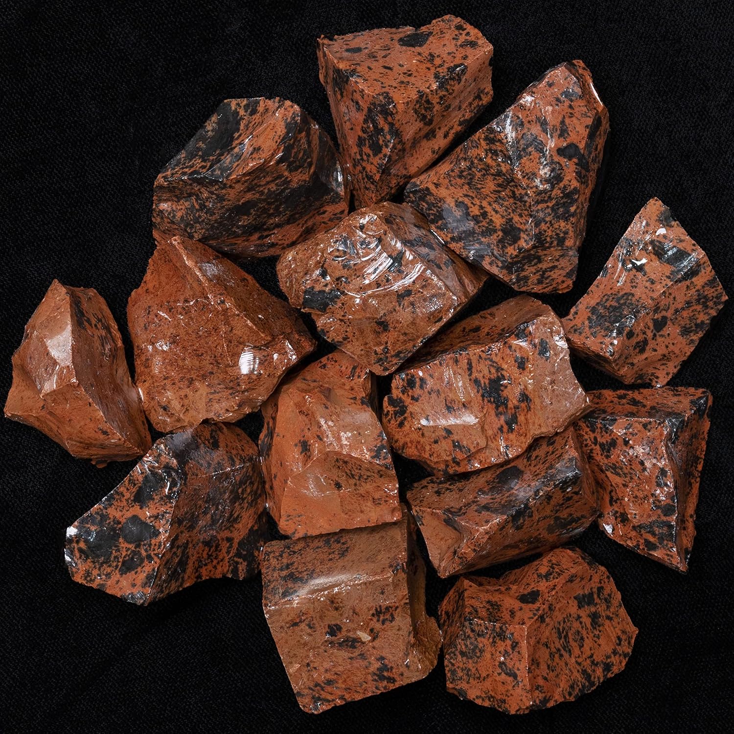 Amazon.com: Mahogany Obsidian Rough Stones and Crystals, Raw Stones For ...