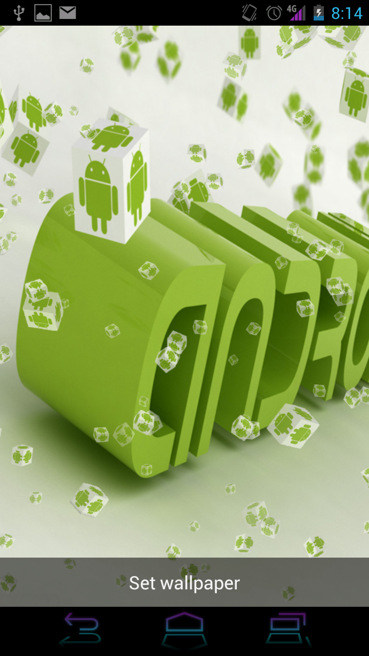 Live Wallpaper - Spinning Android Cubes - App on Amazon Appstore